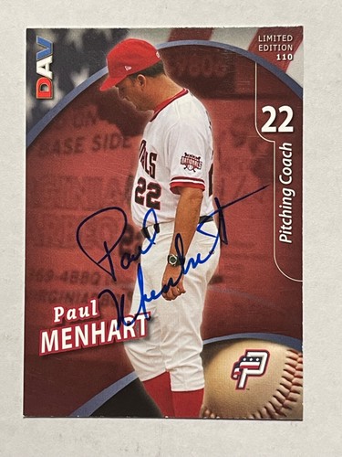 Washington Nationals PAUL MENHART Signed Card | eBay