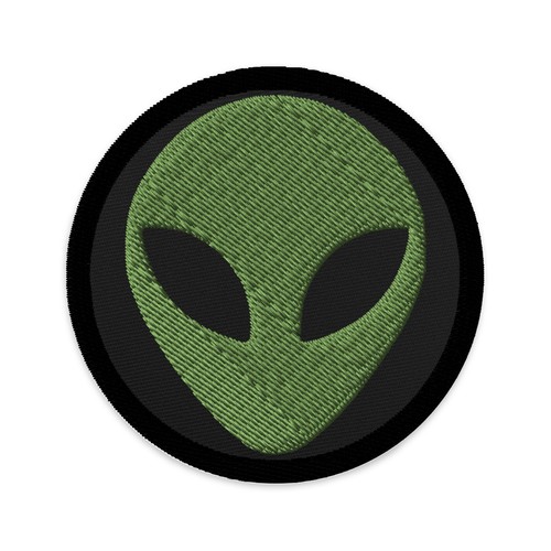 Alien Face Little Green Men Embroidered Patch Space Invader Iron On ...