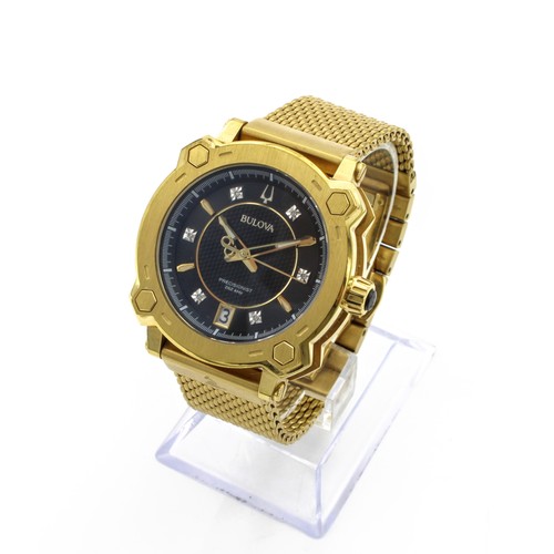 Bulova Precisionist Grammy Awards 97P124 Diamonds 38mm Date 6in Watch # ...