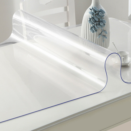 Plastic PVC Tablecloth Transparent Protector Waterproof Dining Clear ...