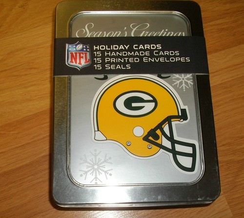 CHRISTMAS CARDS GREEN BAY PACKER IN A TIN ( 15 HAND MADE CARDS ) | eBay