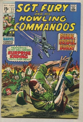 SGT. Fury And His Howling Commandos #71 VF Burn Bridge Burn Marvel SA ...