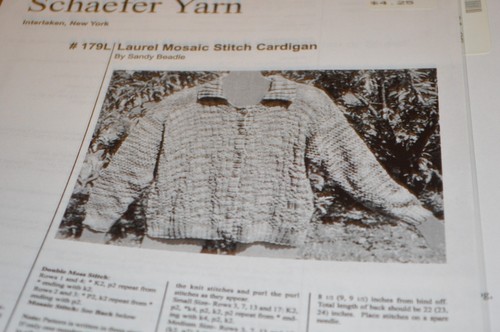 Schaefer Knitting Pattern 179L Laurel Mosaic Stitch Cardigan | eBay
