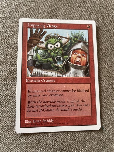 Magic the Gathering MTG Imposing Visage (241) Fifth Edition LP E65* | eBay