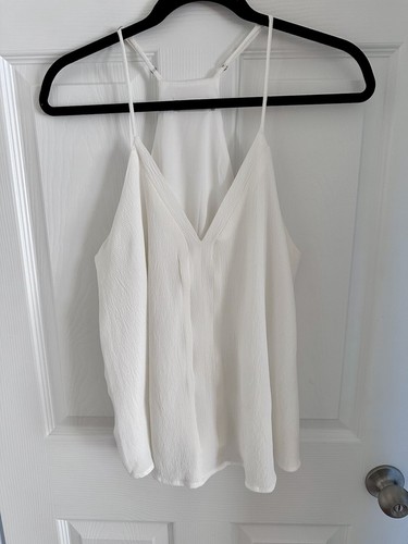 WHITE SHEER TOP/SHIRT/SLEEVELESS SIZE SMALL | eBay