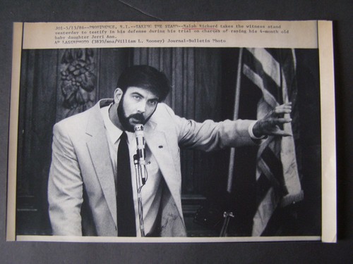 AP Wire Press Photo 1986 Ralph Richards takes the stand murder of Jerri ...