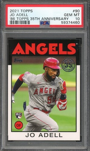 JO ADELL 2021 Topps Baseball '86 Topps Rookie Card RC #90 Graded PSA 10 ...