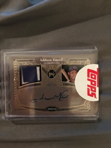 2017 Topps Addison Russell #TAP-ARU- 9 of 25 Autograph Patch Relic | eBay