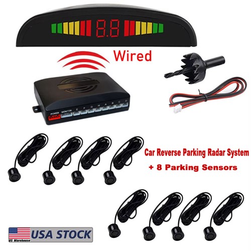 Car Reverse Parking Radar System with 8 Parking Sensors Distance ...