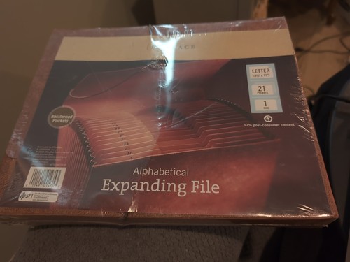 IN PLACE ALPHABETICAL EXPANDING FILE LETTER 8 1/2' 'X 11'' 21 POCKETS ...