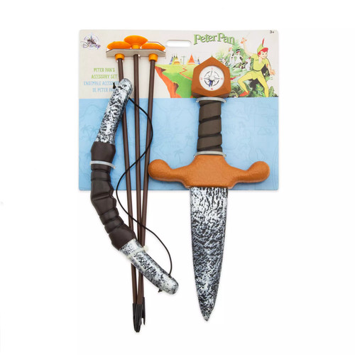 Disney Store Peter Pan Bow & Arrow With Dagger 5pc Toy Accessory Set ...