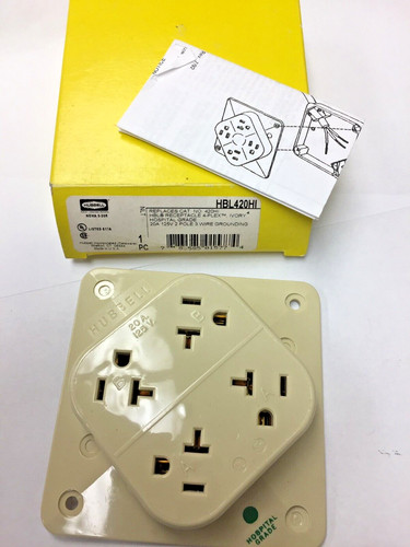 Receptacle Hospital Grade 4-plex 20a 125v 5-20r Ivory for sale online ...