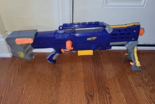 Nerf N-Strike Blue Longshot CS-6 Sniper Rifle Dart Gun Blaster (Main ...
