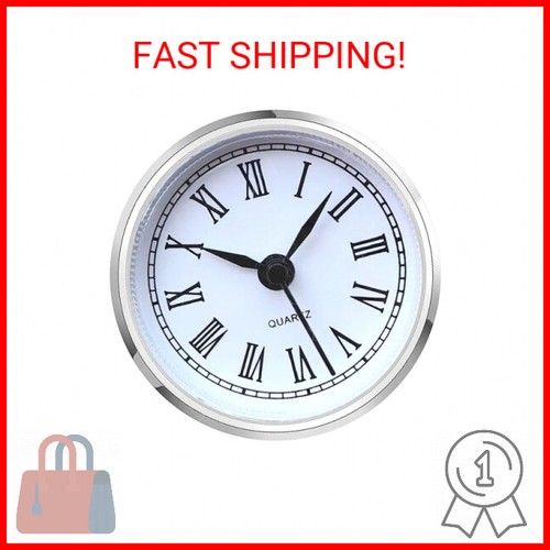 HILLHOME Mini Clock Insert 2.4 Inch (61 mm) Round Quartz Clock Fit-up ...