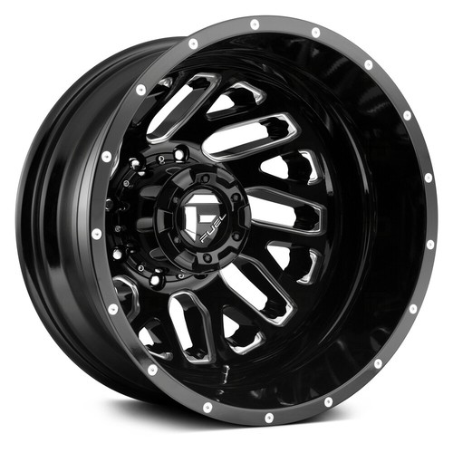 FUEL Triton Dually Rear D581 22X8.25 8x200 ET-201 Gloss Blk & Milled ...