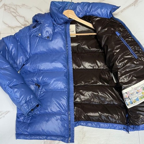 MONCLER Extreme XL Size Puffer Jacket MAYA Light Blue Stretch Anime Tag ...