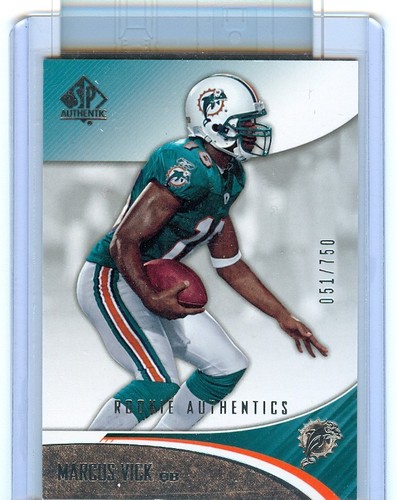 2006 SP Authentic Marcus Vick Rookie Authentics Card Miami Dolphins | eBay