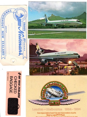 (5) AIR NEW ZEALAND AIRLINE BAGGAGE LABEL, TAG, PCD,, see more , orig'l ...
