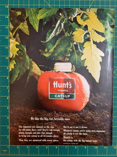1963 Vintage Hunt's Tomato Catsup In Garden Seven Spices Taste Print Ad ...