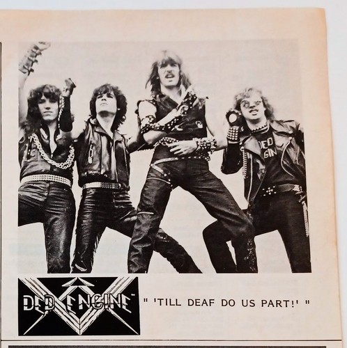 DED ENGINE~TILL DEAF DO US PART~1985 ALBUM PROMO~PRINT AD ADVERT PINUP ...