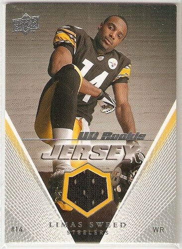 2008 UPPER DECK UD ROOKIE JERSEY LIMAS SWEED PITTSBURGH STEELERS TEXAS ...