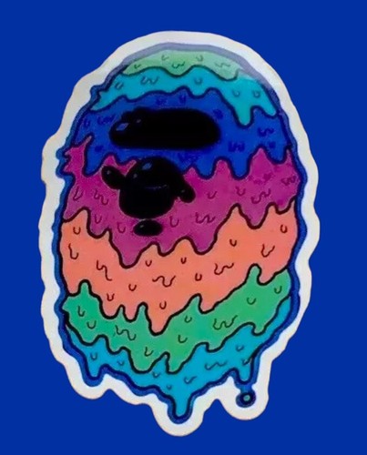 Monkey Ape 3” Vinyl Sticker Skateboard Decal Melting Ice Cream Slime ...