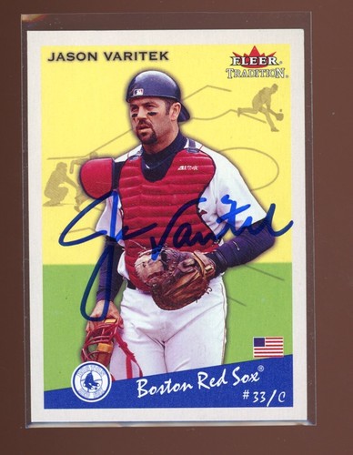 2002 Fleer JASON VARITEK Signed Card autograph auto RED SOX | eBay