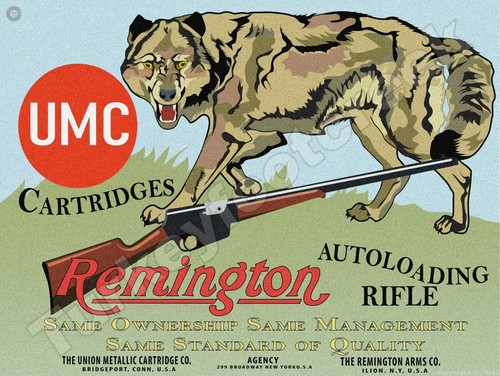 Remington Autoloading Rifle 18" x 24" Metal Sign | eBay