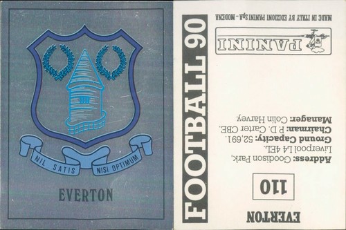 Figur Fußballer Panini FOOTBALL90-SCUDETTO Everton N.110 | eBay