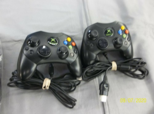 2 -Original Xbox S-Type Controller (Black) Genuine / OEM / With ...