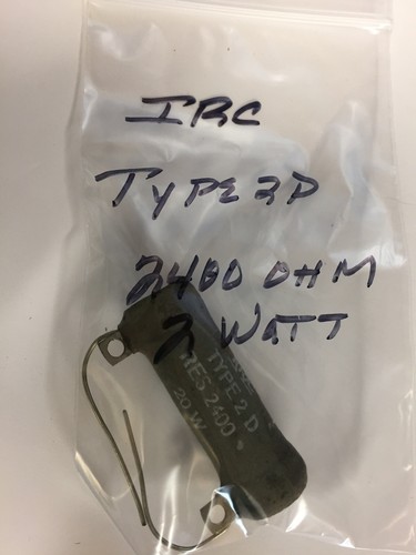 IRC TYPE 2D RESISTOR 2400 OHMS 20 WATT 1 PC NOS | eBay