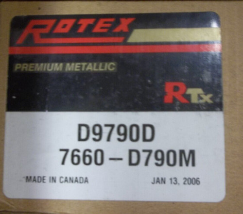 Front Disc Brake Pad Set, Semi-Metallic - Rotex D9790D | eBay