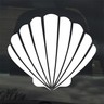 Ocean Biology Summer Beach - Scallop Clam Seashell - Car Tablet Vinyl ...