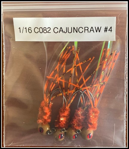 Hand Tied Crazy Legs Crappie Jigs Made in The USA 1/16th Ounce #4 or 6 ...
