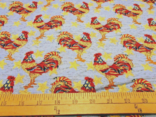 1 yard Rooster Stars Fabric | eBay