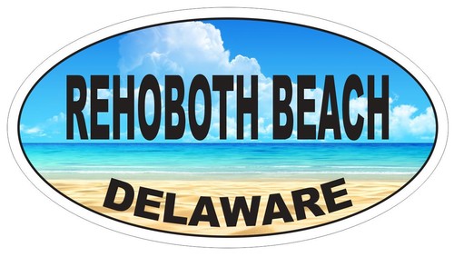 Rehoboth Beach Oval Bumper Sticker or Helmet Sticker D3743 Euro Oval ...