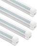 JESLED 4 Pack 90W T8 8FT LED Tube Light Fixtures 6500K Shop Light Bulbs ...