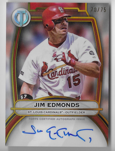 JIM EDMONDS 2025 TOPPS TIER ONE AUTO AUTOGRAPH CARD #70/75! | eBay