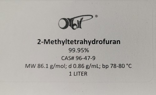 2-METHYL TETRAHYDROFURAN 99.9+% (1 LITER) Replaces THF or Diethyl Ether ...