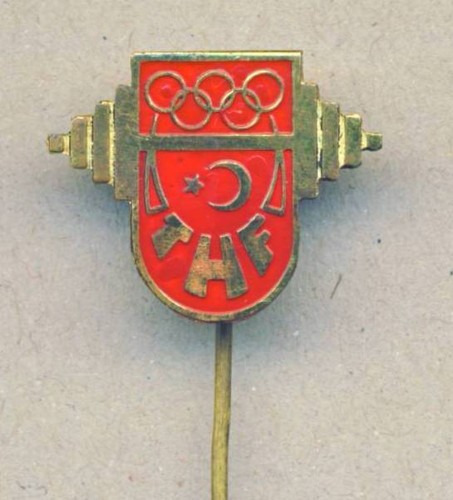 old TURKEY Olympic PIN Badge Weightlifting Team Turkiye NOC | eBay