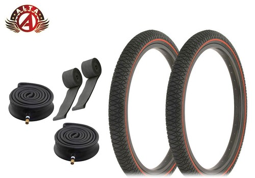 Alta BMX BICYCLE 20"x 1.95" X-PERFORMER RED LINE TIRES 6PC SET ...