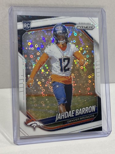 2025 Panini Prizm Jahdae Barron #350 White Disco (RC) Denver Broncos | eBay
