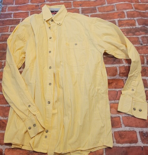 george strait cowboy collection wrangler shirt Sz Medium Yellow Long ...
