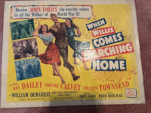 Vintage Movie Poster 1/2 SH "When Willie Comes Marching Home" 1950 Dan ...
