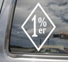 1%er One Percent Outlaw Biker Vinyl Sticker Decal- Choose Size & Color ...