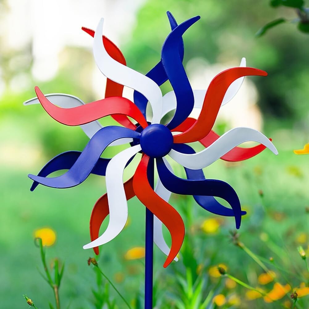 Kinetic Spinner Evergreen Garden Beautiful Summer Multi Colored Multi ...