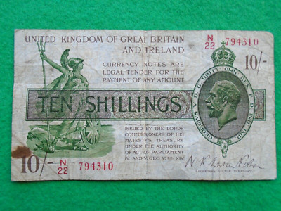 10 Shilling Banknote in English Banknotes Pre-1952 for sale | eBay