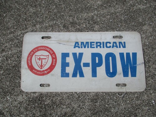American EX - Prisoner of War license plate # EX - POW (blue) | eBay