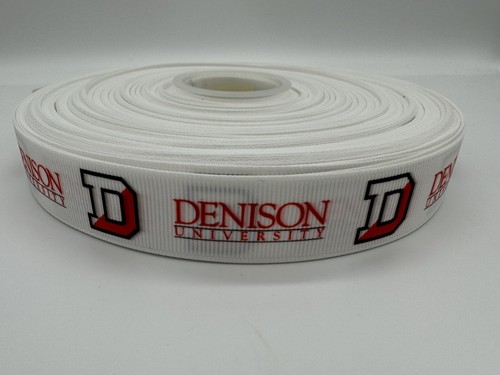 NEW 5-yards of Denison University Big Red 7/8" wide Grosgrain Ribbon | eBay