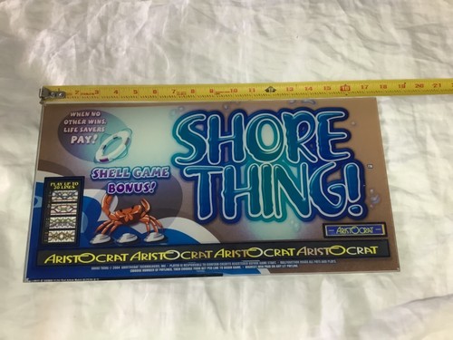 Slot Machine Plastic Insert Face Plate Shore Thing Ocean Beach Sealife ...